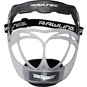 Rawlings | FACE FIRST Fielder's Mask | Fastpitch Softball | Adjustable One Size Fits Most