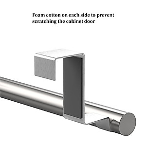 Stainless Steel Towel Rack for Kitchen,Towel Bar Over The Door Cabinet,Easy Install - 2 Pack