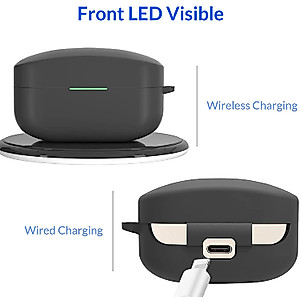 Ankersaila Soft Silicone Case Compatible with Sony WF-1000XM4, Scratch/Shock Resistant Protective Case Cover (Black)