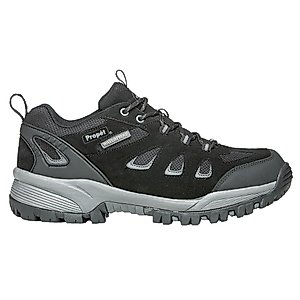 Propét Men's Ridge Walker Low Hiking Boot Ankle Bootie, Black, 9 Medium US