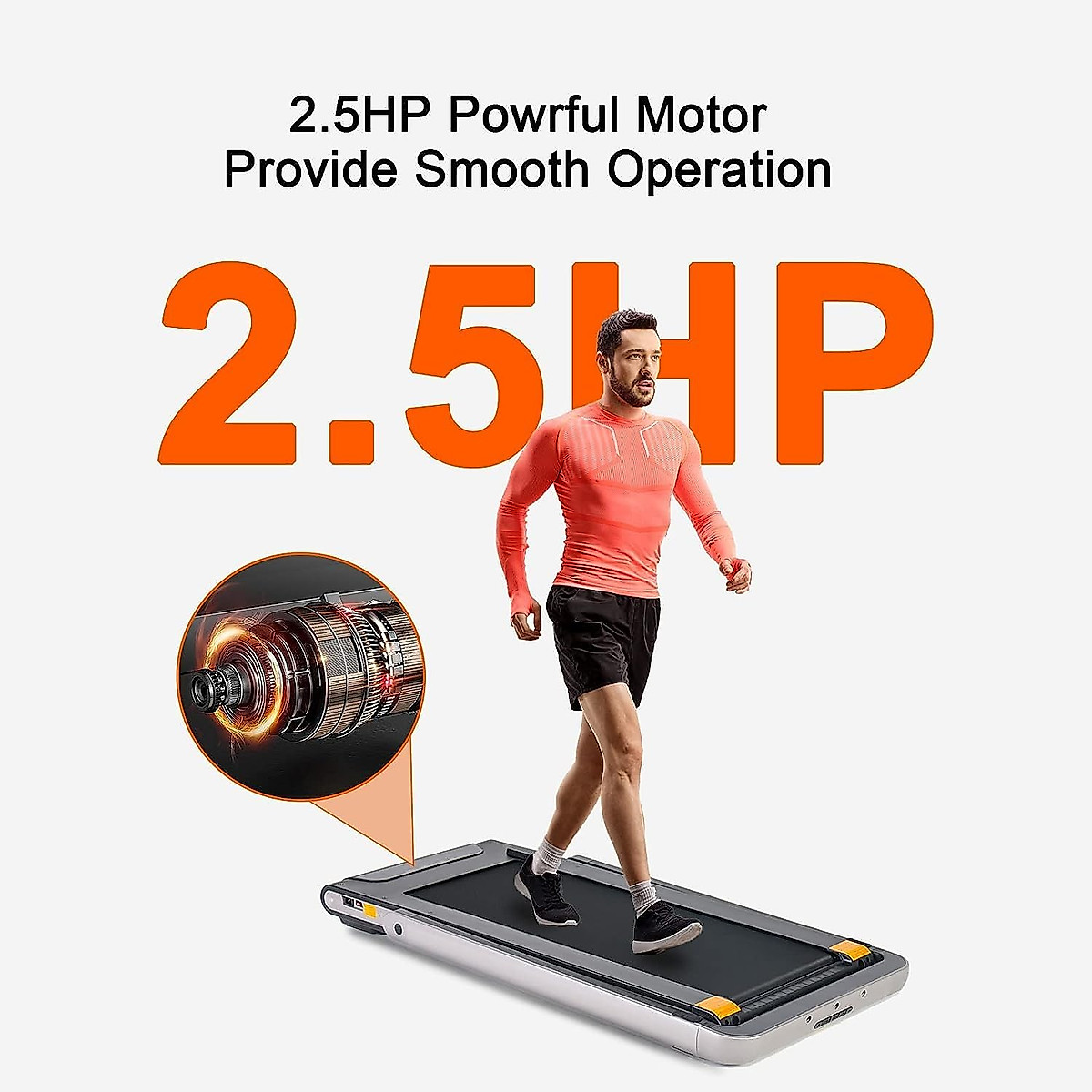 Foldable Treadmill with Incline, Folding Treadmill for Home Electric Treadmill Workout Running Machine, Handrail Controls Speed, Pulse Monitor,APP