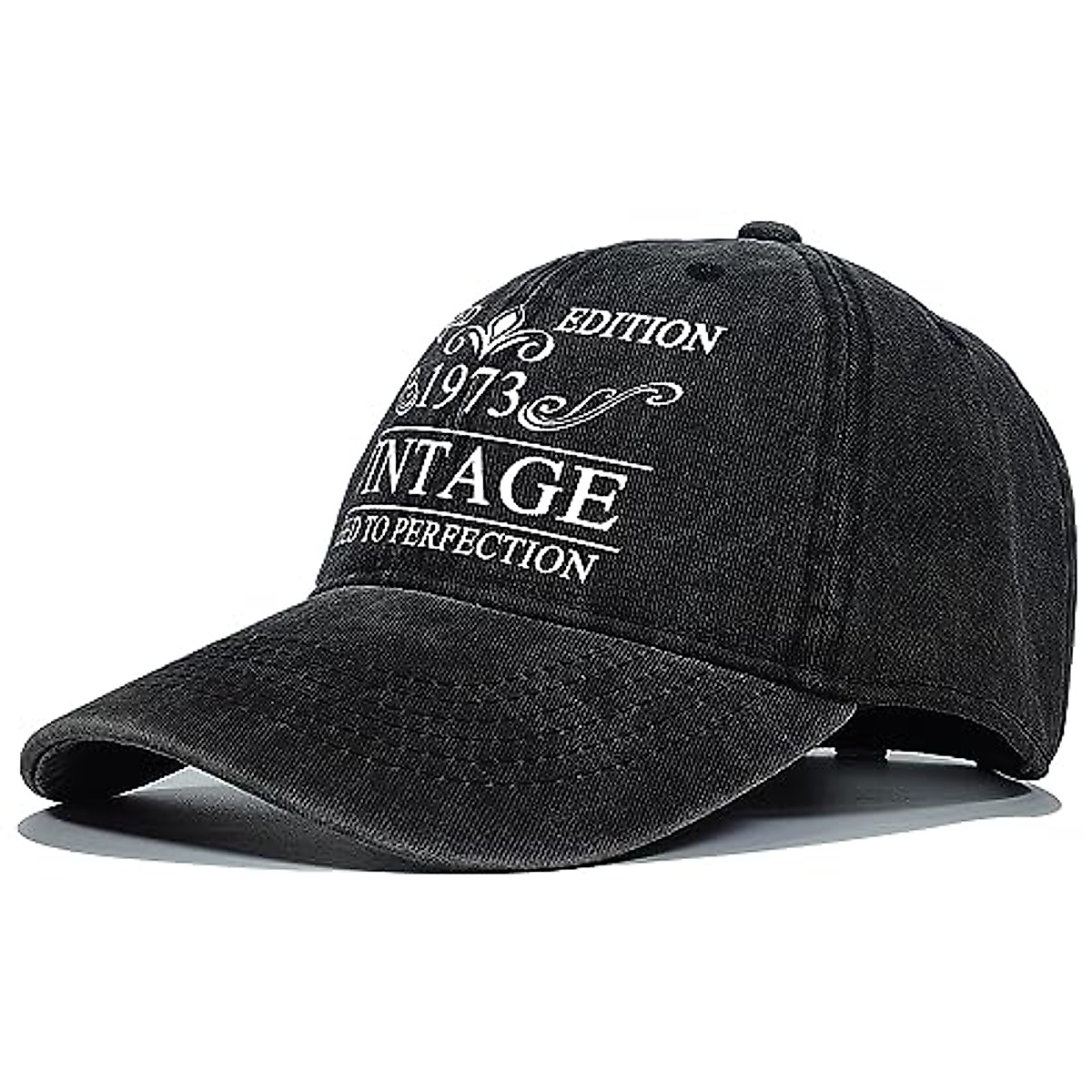 Rybicag 50th Birthday Gifts for Women Men,1973 for 50 Year Old Woman Man Vintage Hat Black