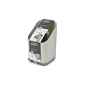 Joseph Joseph Duo Kitchen Sink Cutlery Drainer with Knife Slot, Kitchen Sink Drying Rack Cutlery Organizer, Grey