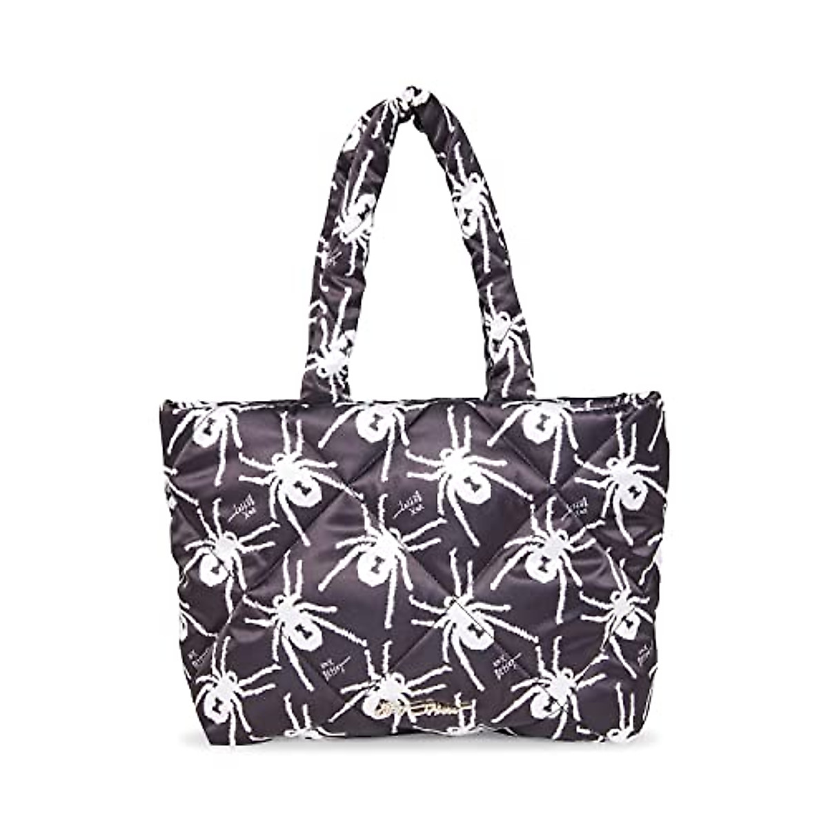 Betsey Johnson Holding Pattern Pillow Tote, Black/White