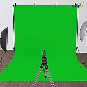 ISSUNTEX 6X9 ft Background Muslin Backdrop, Photo Studio, Collapsible High Density Screen for Video Photography and Television-Green