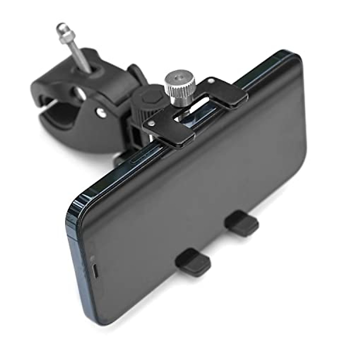 GRIFITI Nootle Quick Release Pipe Clamp and Universal Phone Mount Adjustable for iPhone, Smartphone, Galaxy, Pixel, Andriod, HTC One, Nokia, Fits Handlebars, Music and Mic Stands, Tripods