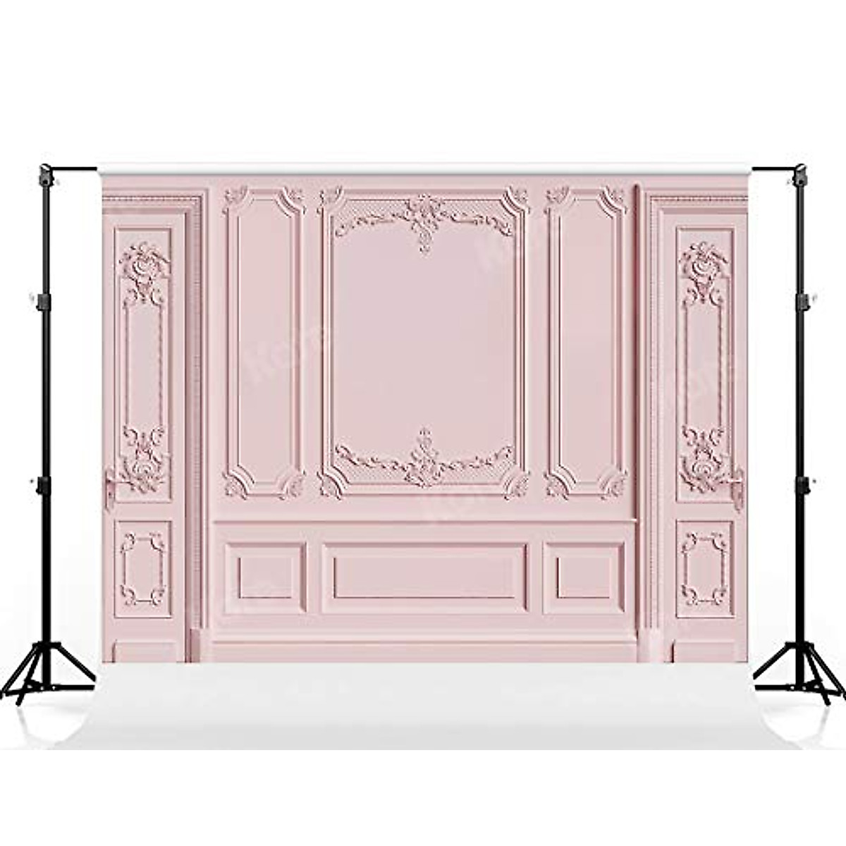 Kate 7×5ft Light Pink Empty Room Photo Backdrop Classic Interior Wedding Photography Background Photo Studio Props for Photographers