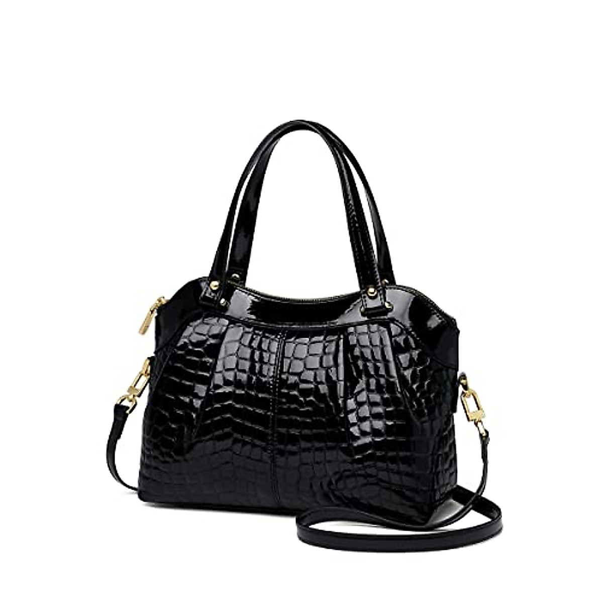 ZOOLER Handmade Real 100% Full First Genuine Leather Handbag Tote Shoulder Bags Women #SC1022 (black)