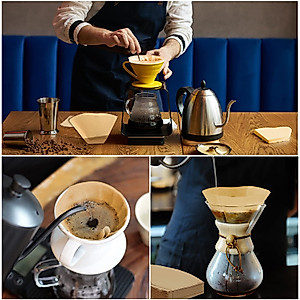 1200 Pcs #2 Cone Coffee Filters Paper Coffee Filter Unbleached Coffee Filters Disposable Pour Over Coffee Filters for Coffer Maker Pour Drip