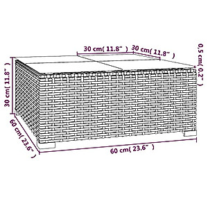 WHOPBXGAD Patio Furniture Set 3 Piece Lawn Furniture,Patio Furniture Sets,Patio furnitureSui for patios, Gardens, lawns, Balconies, Poolside,with s Poly Rattan Black