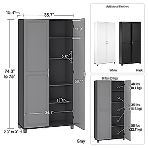 SystemBuild Kendall 36" Utility Storage Cabinet - White