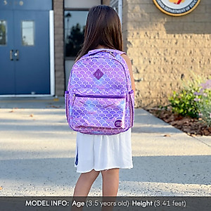 mibasies Toddler Backpack for Girls 2-4, Kindergarten Backpack for Girls, Mermaid Backpack for Preschool Daycare, Mini, Mermaid Tail