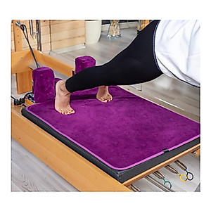 RAINBO Pilates Reformer Non-Slip Mat Towel (Included 2 Pcs Shoulder Block Covers) (Purple), Multicolor
