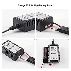 Soshine Smart Airsoft Lipo Battery Charger,2S 3S Cells 10W Balance Lipo Charger for 7.4V 11.1V Airsoft Gun Battery