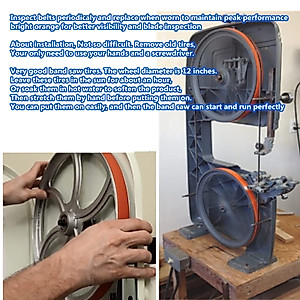 Upgrade Band Saw Urethane Tires - 9" x 1/2" x.095", for Delta Craftsman Grizzly Black & Decker Ryobi ProTech Shopfox Wen 28-150 137.21409 113.24458 Bandsaw Wheels and More Models - 2 Pack