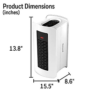 Honeywell VersaHeat Digital 2-in-1 Position Heater and Fan. Space Heater for indoor use, Bedroom, Office, Bathroom, and Garage. Easy-to-use touch controls. White