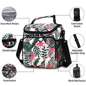 UYLIA Insulated Lunch Bag Women with Five Pockets -Reusable Lunch Box for Men Office Work School Picnic Beach with Adjustable Shoulder Strap,Thermal Cooler Bag for Kids Adult