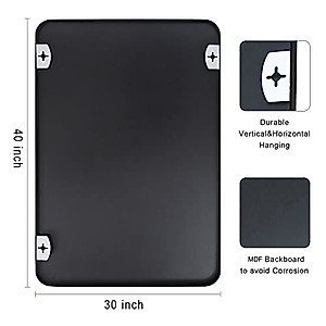 Wall Mirror 30x40 Inch Bathroom Mirror Wall-Mounted Mirror 40 x 30 Vanity Mirror for Vertical or Horizontal Hanging Rectangle Modern Mirror with Black Frame