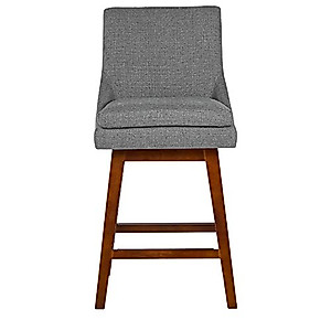 Amazon Brand – Stone & Beam Alaina Contemporary High-Back Swivel Seat Counter Stool, 39"H, Grey