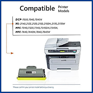 TN330 Toner Cartridge: TN 330 TN-330 Black Toner Cartridge Compatible Replacement for Brother MFC-7840W Toner Cartridge DCP-7040 DCP-7030 MFC-7340 MFC-7440N HL-2140 HL-2150N HL-2170W Printer 1PK