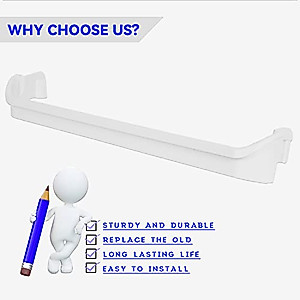 ECOTRIC Refrigerator Door Shelf Rack Bar Rail Retainer Compatible with Kenmore Frigidaire Refrigerators Replacement for 240534901 AP3214630 PS734935 Door Bin Refrigerator Parts & Accessories