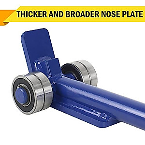 KARRYTON Pry Lever Bar 5T/11000LBS Load Capacity, 5FT Length Steel Handle Prylever Bar with Wheels for Heavy Duty Equipment Handling,Great Hand Tool with Four Industrial Bearings (5T-5FT)