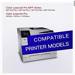 GPC Image Compatible Toner Cartridge Replacement for HP 410A CF411A Compatible with Laserjet Pro MFP M477fdw M477fdn M477fnw Pro M452dn M452nw M452dw Printer Toner (1 Cyan)