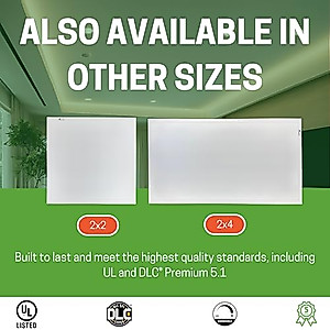 E2 Lighting 2 Pack 2X4 LED Flat Panel Light with Emergency Battery Backup 35W-40W-45W-50W Wattage Selectable 3000K-3500-4000K-5000K