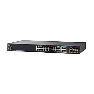 Cisco SG350X-24PD Stackable Managed Switch | 20 ports Gigabit | 4 Ports 2.5G Multigigabit | 375W PoE | 2 x 10G Combo + 2 x SFP+ | Limited Lifetime Protection (SG350X-24PD-K9-NA)