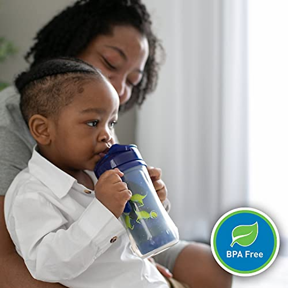 Dr. Brown's Milestones Insulated Sippy Cup with Straw and Handles - Blue - 10oz - 2-Pack - 12m+