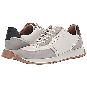 Ted Baker Men's FRAYNEY Leather and Suede Sneaker, Navy, 10