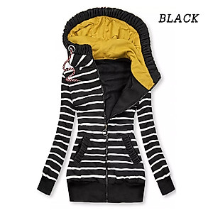 Aniywn Women's Zip Up Hoodie Turtleneck Printing Sweatshirt Slim Fit Hoodie Jacket Autumn Long Sleeve Outwear Coat