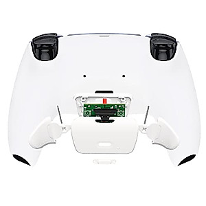 eXtremeRate White Back Paddles Programable Rise 2.0 Remap Kit for PS5 Controller, Upgrade Board & Redesigned Back Shell & Back Buttons Attachment for PS5 Controller - Controller NOT Included