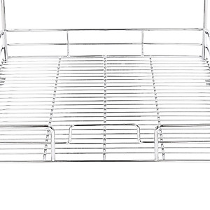 Sink Organizer and Storage,Multi-Purpose Cabinet Organizer,2-Tier Cabinet Pull Out Shelves,Pull Out Cabinet Organizer,Kitchen Helper,for Bathroom,Laundry Room,Kitchen,Pantry(Silver,21.5*19.5*15in)