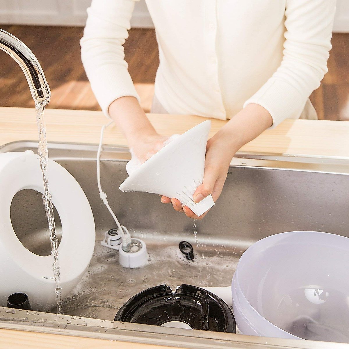 Miro NR07G humidifier - Completely Washable Modular Humidifier, Easy to Clean, Easy to Use, Large Room - Cool Mist, Sanitary, Top-Fill Ultrasonic Humidifier with Whisper Quiet and Powerful Output