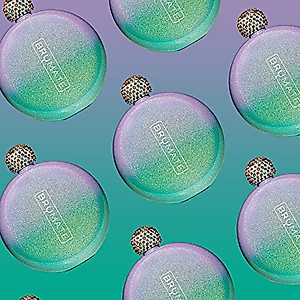 BruMate Glitter Women's Flask - 5oz Stainless Steel Flask for Liquor & Spirits - Pocket & Purse - Cute, Girly - Ideal Gift for Women (Glitter Mermaid)