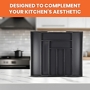 Kozy Home Solutions Kitchen Drawer Organizer Silverware Holder Expandable Tray and Utensil Holder 15" Max Width Kitchen Gadgets with Divider Organizers for Fork Spoon Knife Cutlery and Flatware