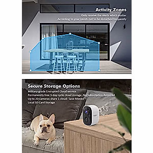 Dzees Security Cameras Wireless Outdoor - Spotlight & Siren, 1080P Battery Powered WiFi Cameras for Home Security, AI Motion Detection, Color Night Vision, 2-Way Talk, Waterproof, SD/Cloud