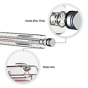 OMTech 80W Laser Tube Replacement for CO2 Laser Engravers and Laser Cutters, CO2 Filled YL Tube for Laser Engraving Cutting Marking Machines, 60mm Dia. 1250mm Borosilicate Glass Tube, 12000hr Life