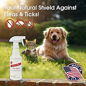 Paws and Claws Pet Spray - Natural Flea and Tick Repellent with Cedar Oil - 32 Ounce
