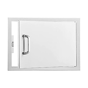 BBQGUYS Signature 24-Inch Stainless Steel Reversible Single Access Door - Horizontal - Traditional