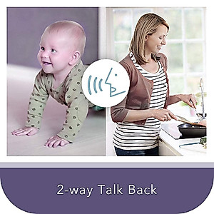 Low EMF 5" HD Long Range Baby Monitor with Camera and Audio, No WiFi, Auto Noise Reduce, 2-Way Audio, 5 Lullabies, Auto Night Vision