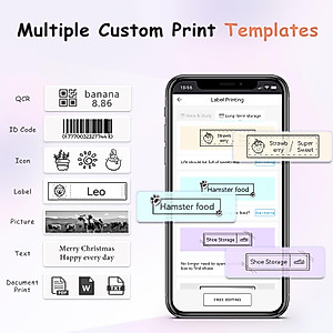HOTCOLOR Sticker Printer- Mini Printer T02 Pro Portable Thermal Printer Sticker Maker Inkless Pocket Printer Bluetooth Photo Printer for Learning Assistance, Study Notes, Journal, Fun, Work, Receipts