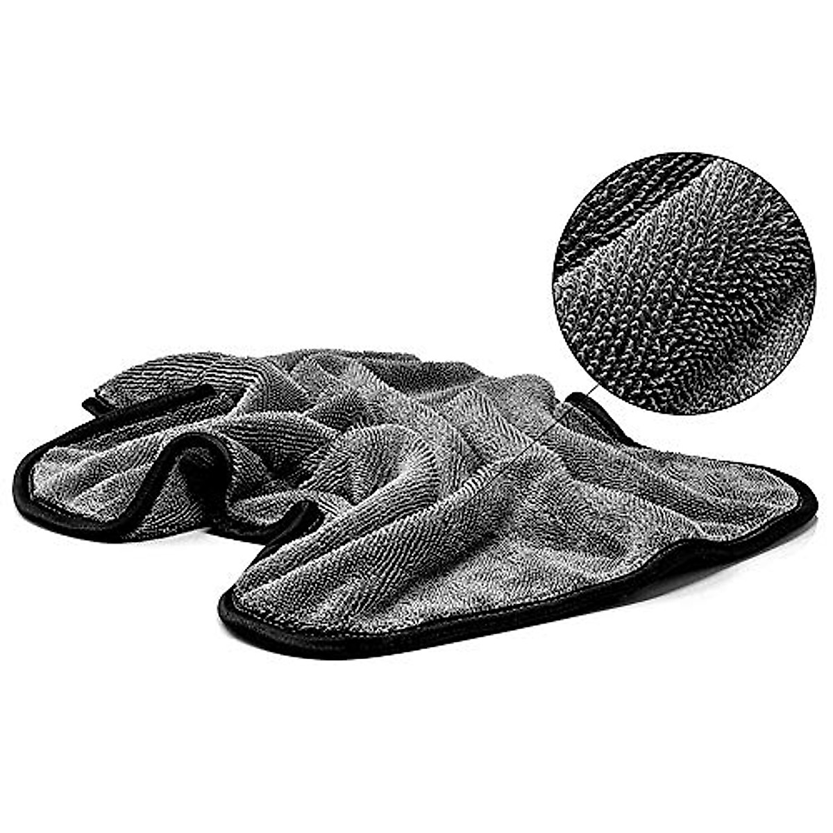 SOFTBATFY Long Twist Pile Car Microfiber Drying Towel, 600 GSM Super Absorbent Professional Twist Loop Cloth, Large Automotive Detailing Towel (20x24inches*2pack)