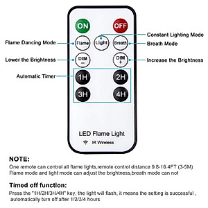 LED Flame Effect Light,USB Rechargeable Outdoor Flame Table Lamp Waterproof Dimmable 4 Modes Lantern,Flame Lamp with Gravity Sensing Effect IR Wireless Remote&Timer,For Halloween Room Party Bar Decor