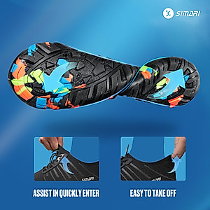 SIMARI Water Shoes for Men Women Adult Unisex Sports Barefoot Slip-on Indoor Outdoor Activities Summer 208 Black