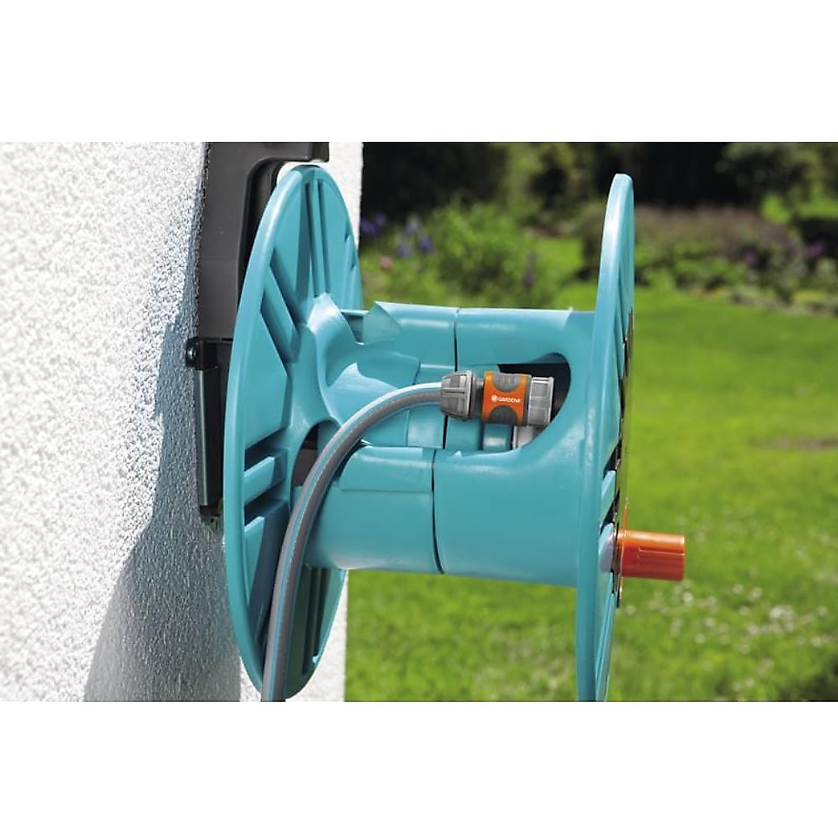 Gardena 2650 164-Foot Wall Mount Removable Garden Hose Reel With Hose Guide