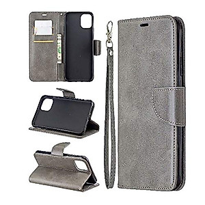 GLOW Co., Ltd. iPhone 12 Pro Max Notebook Type Case with Strap, Gray, Tempered Glass & Stylus Pen 407-2-01