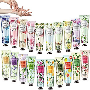 20 Pack Plant Fragrance Hand Cream Moisturizing Hand Cream for Dry Hands Thanksgiving Christmas Gift Set Travel Size Hand Lotion