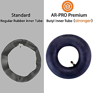 AR-PRO (2 PACK) 2.80/2.50-4 Inner Tube for Hand Trucks, Utility Cart, Lawn Mowers, Wheelbarrows, Dollys, Scooters, Replacement 2.80-4 2.50-4 Tire Inner Tube with TR87 Bent Valve Stem